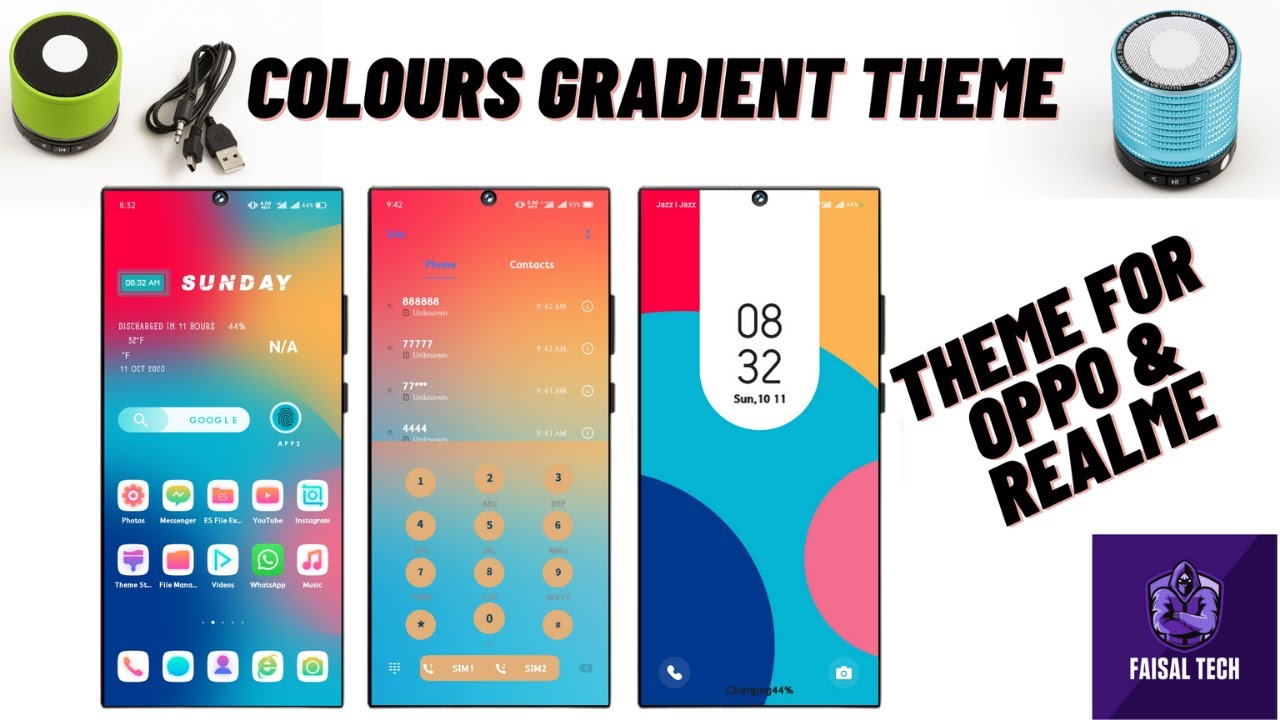 Colours Gradient Theme For Oppo And Realme|| Most Colorful Theme|| Oppo ...