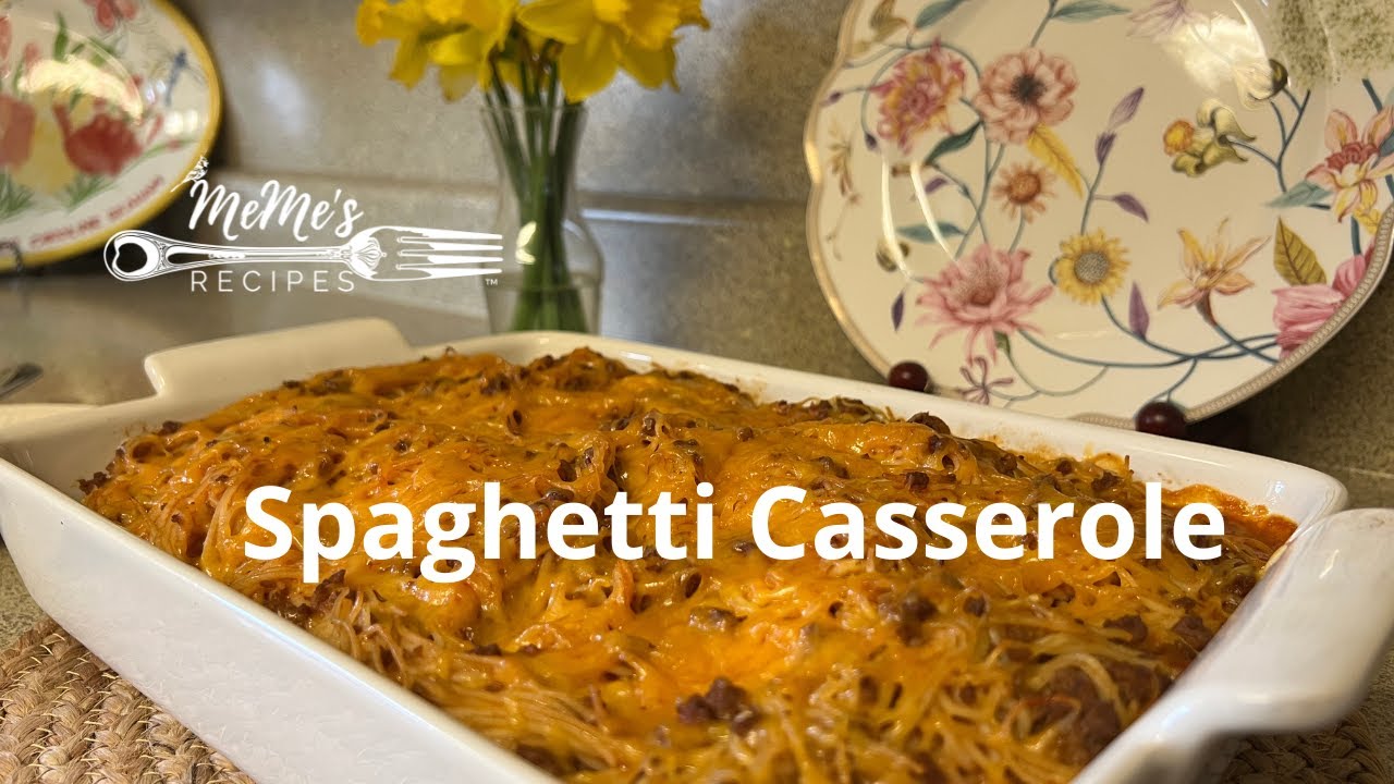 MeMe's Recipes | Spaghetti Casserole - YouTube