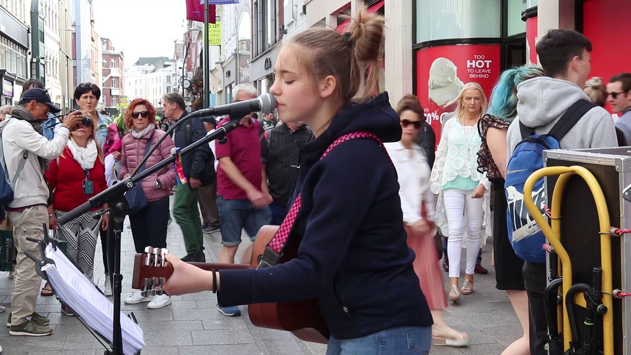 Allie Sherlock Live uncut Cover of Beautiful on Grafton Street Dublin ...