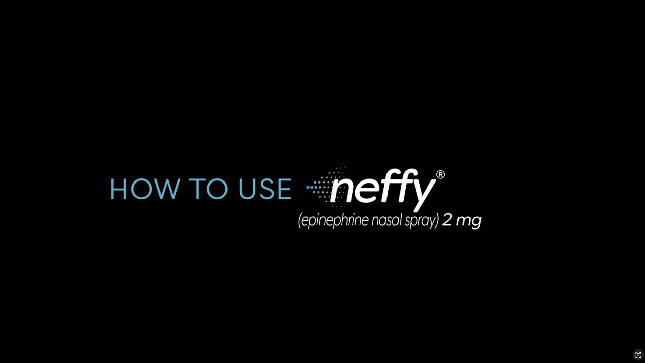 How to use neffy® (epinephrine nasal spray) in an adult - YouTube