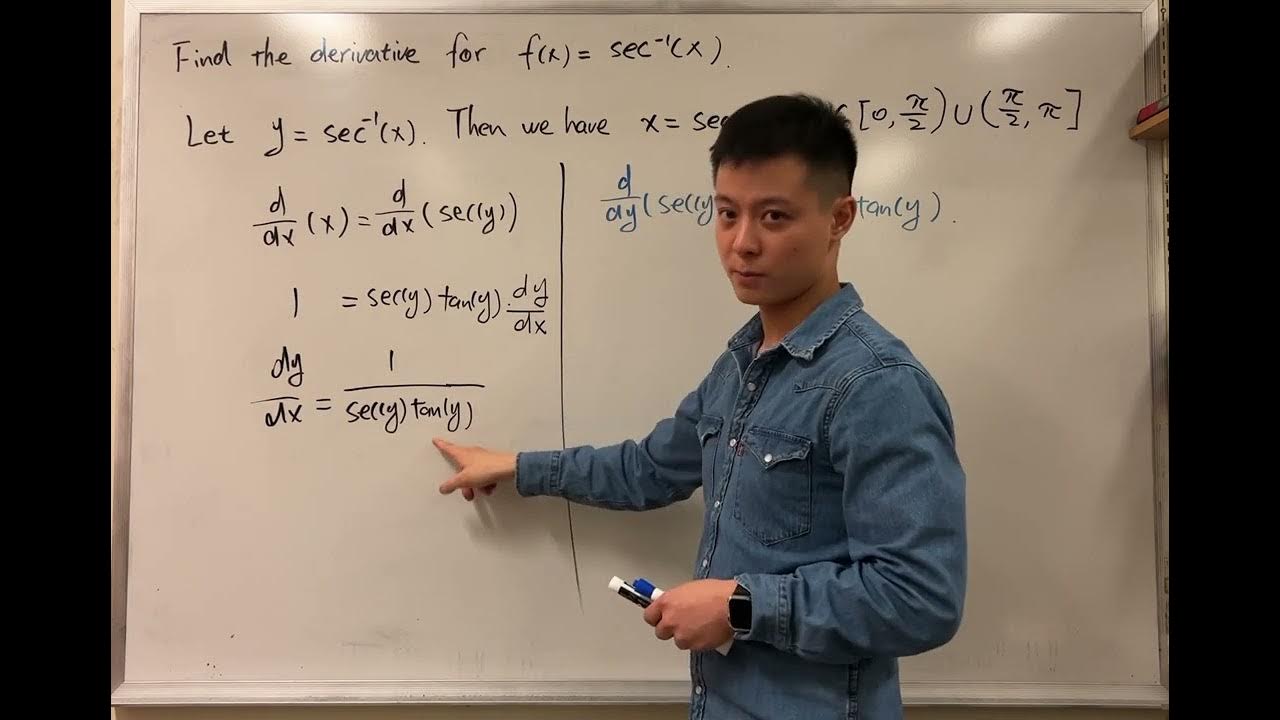 Derivative of Inverse Trig Functions - YouTube