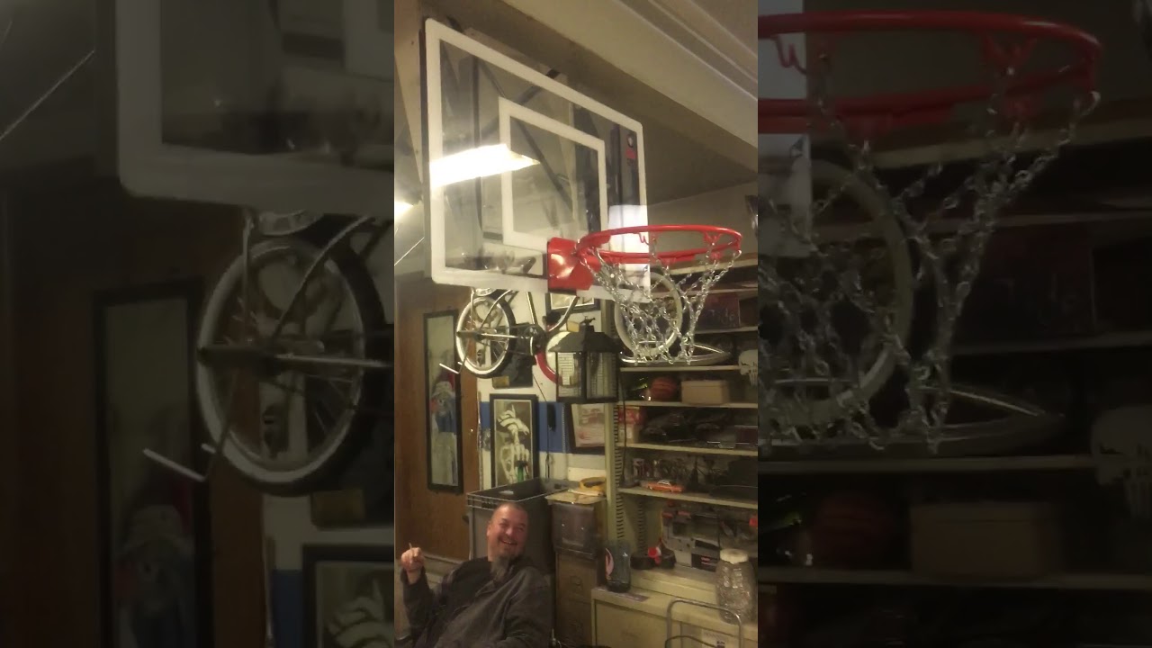 RAMgoal mini hoop court in my garage! - YouTube