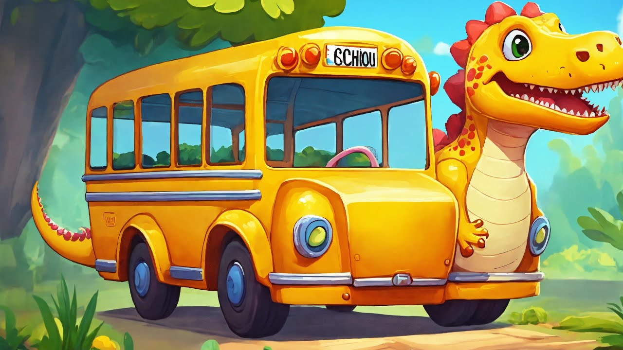 Dinosaur on the Bus Nursery Rhyme – Stomp, Roar, and Chomp Fun! Rhymes ...