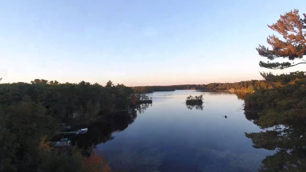 Aerial view of Kingston lake - YouTube