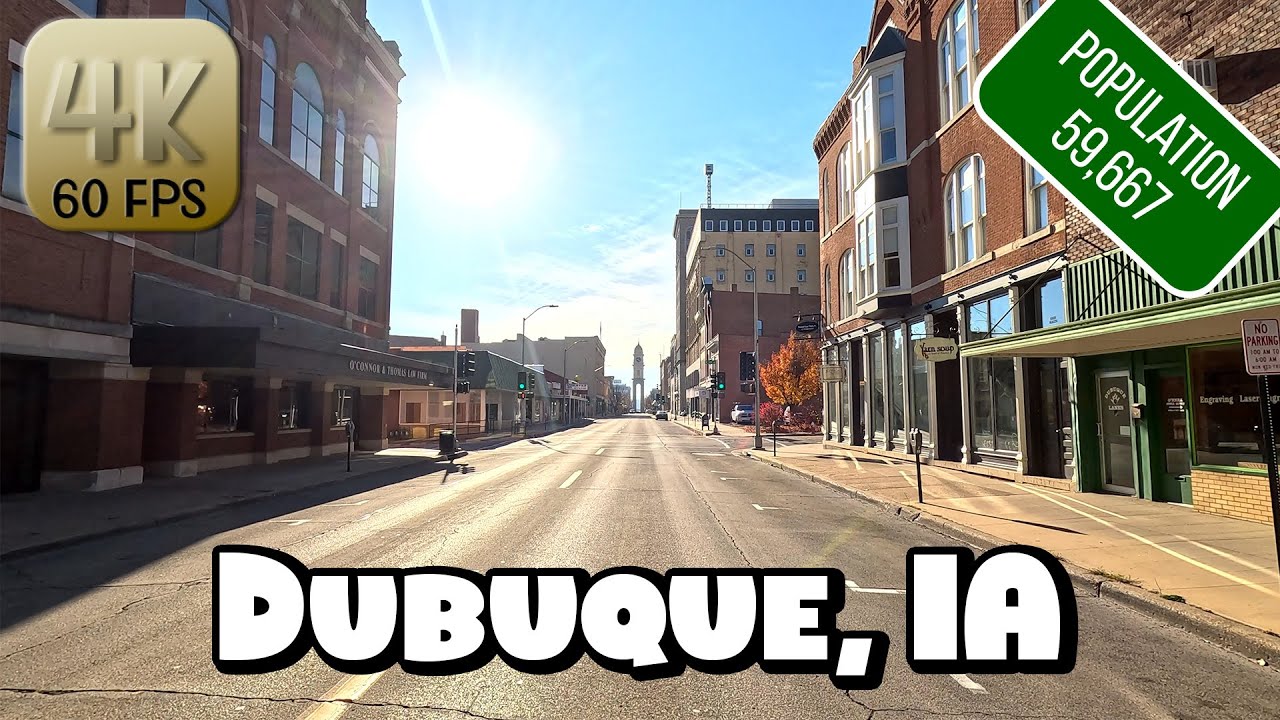 Driving Around Downtown Dubuque, Iowa in 4k Video - YouTube
