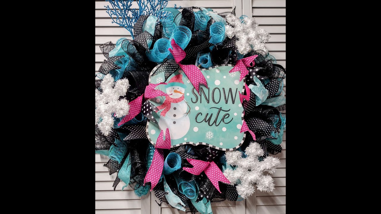 Easy DIY Snowman Winter Wreath Cruffle Method #DIY Winter ...