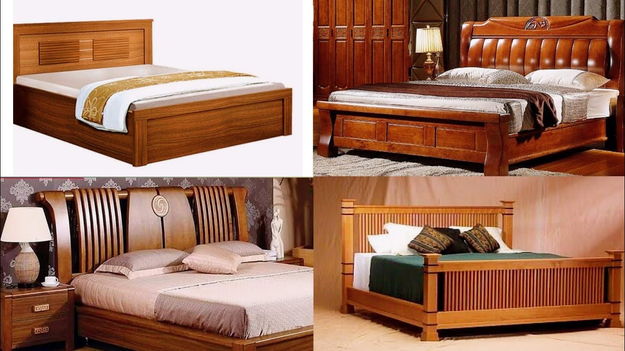 Wooden simple bed design 2025 | Latest simple bed design new model ...
