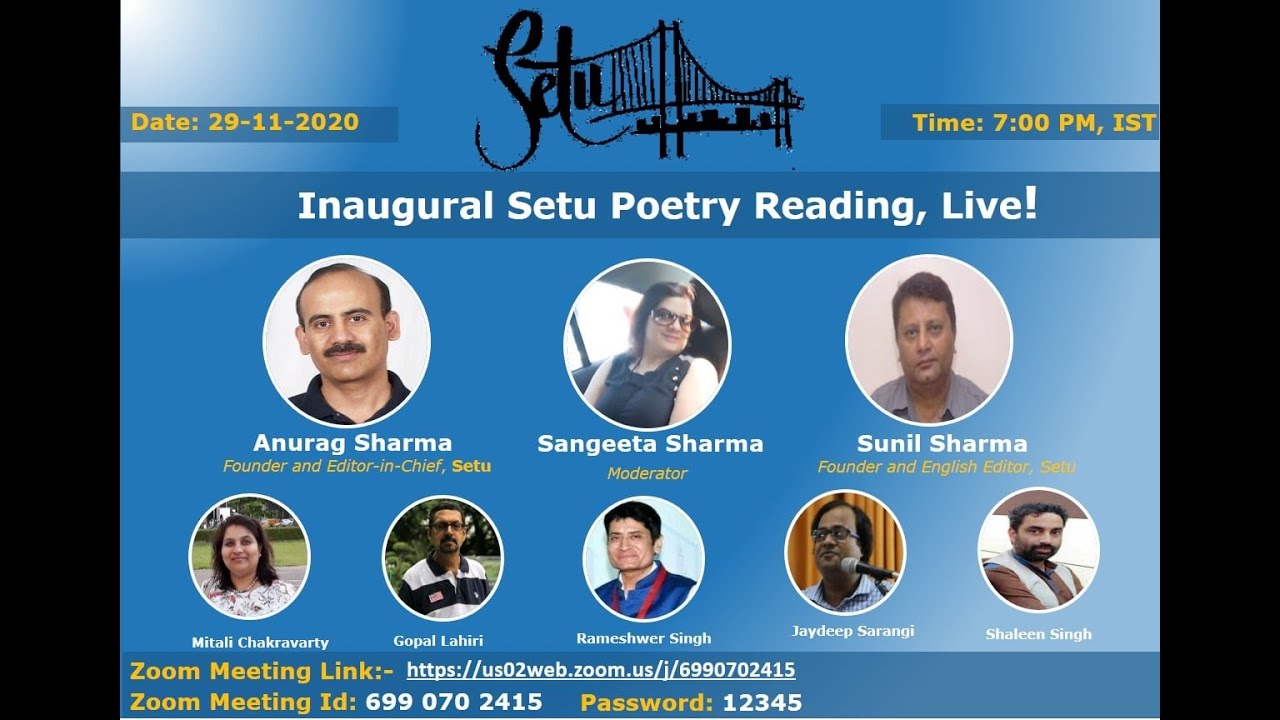 Poetry Reading Event @ Setu Bilingual Journal of Arts, Literature, and Culture - YouTube