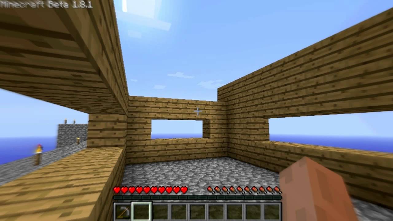 Minecraft SkyBlock Survival- Part 7 (Building A House) [SMP] - YouTube