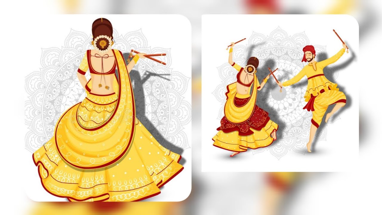 Dandiya lady of Mandala design|Mandala Dancing lady|Sushmita's Art ...