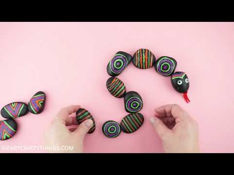 How to Make a Patterned Rocks Snake - YouTube