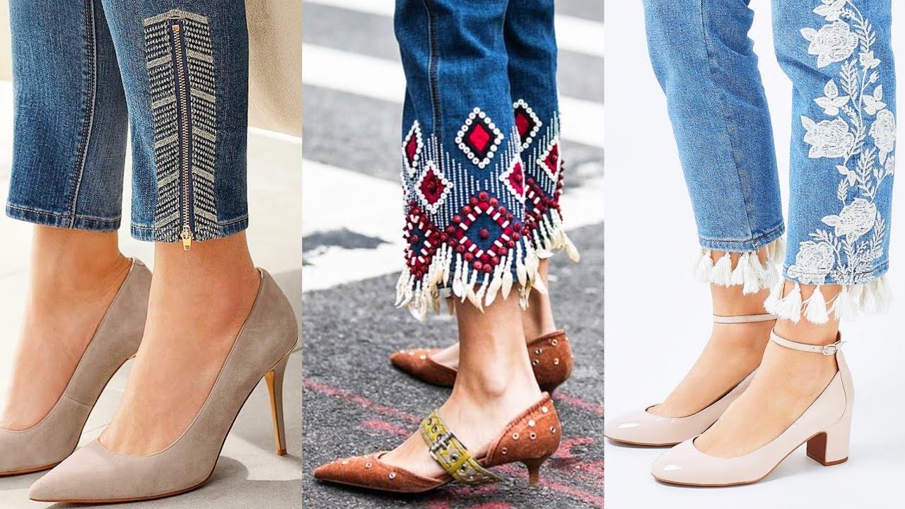 Jeans fashion top trendy ideas/Embroidered jeans diy/Pants jeans design ...