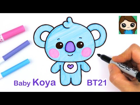 How to Draw BT21 BABY Koya | BTS RM Persona