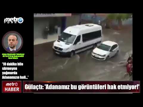10 dakika bile sürmeyen yağmurda Adana'nın hali