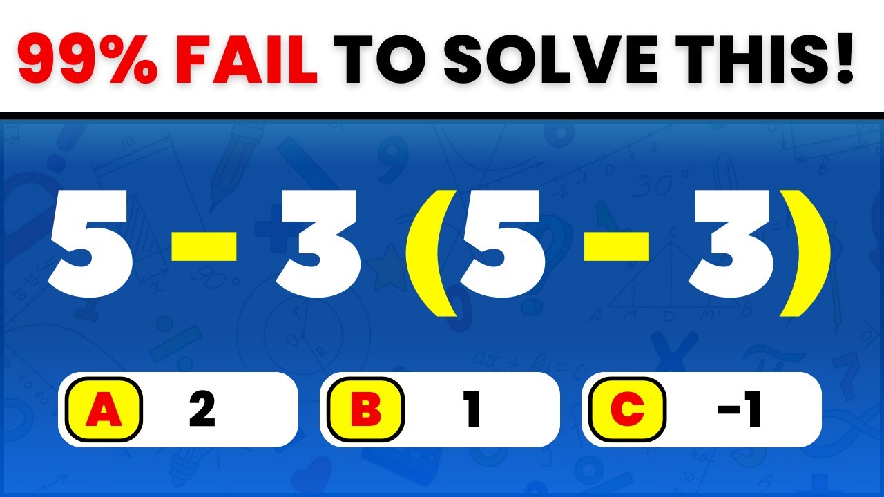Can You Solve These Math Questions? 🧠 Only Geniuses Can! ️ - YouTube
