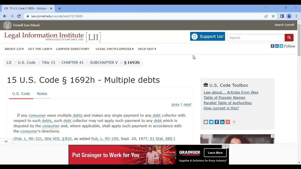 15-usc-1692h-multiple-debts-fdcpa-youtube