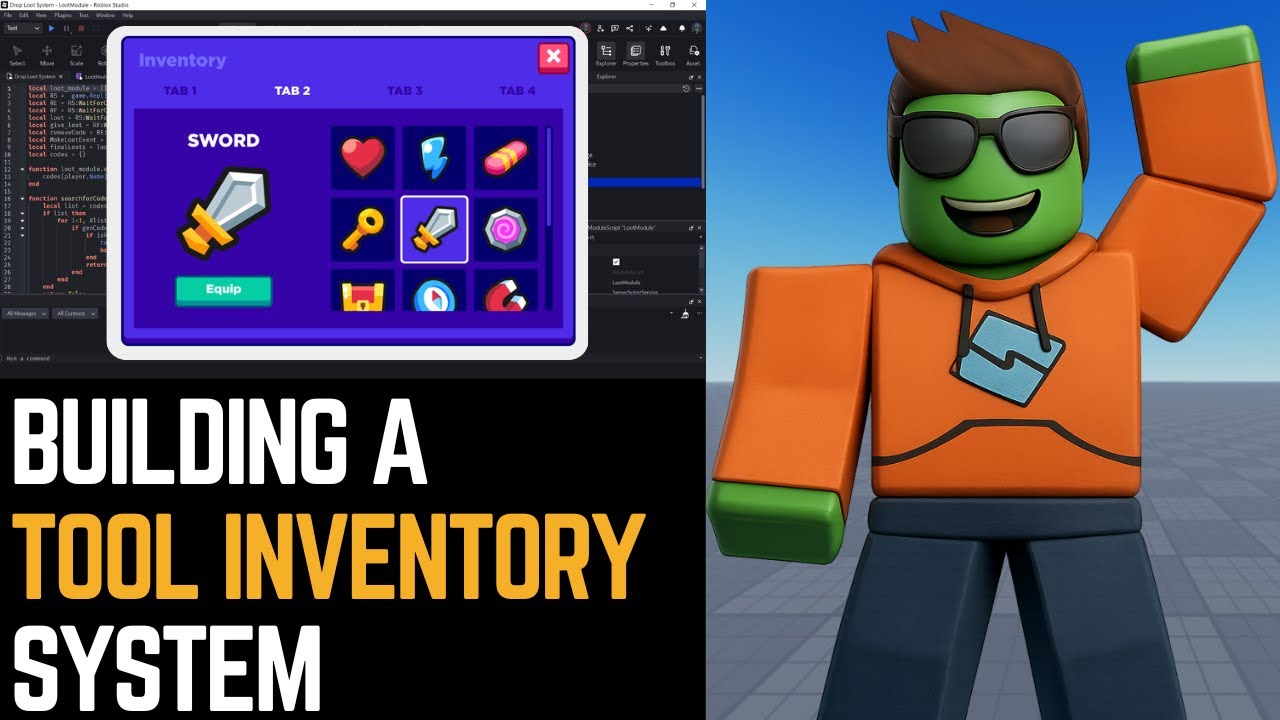 Build a Complete Tool Inventory System in Roblox Studio - YouTube
