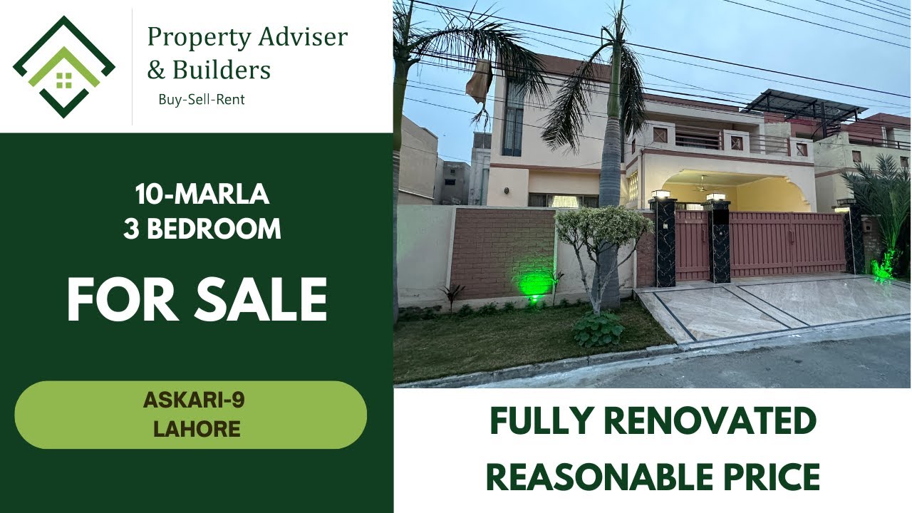Renovated House with Extra Land for Sale in Askari-9 Lahore Cantt ...