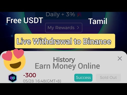 Earn Free USDT | Live Withdrawal to Binance in Tamil | Catly Coin ...