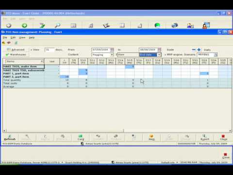 New MRP view in Exact Globe 394 - YouTube