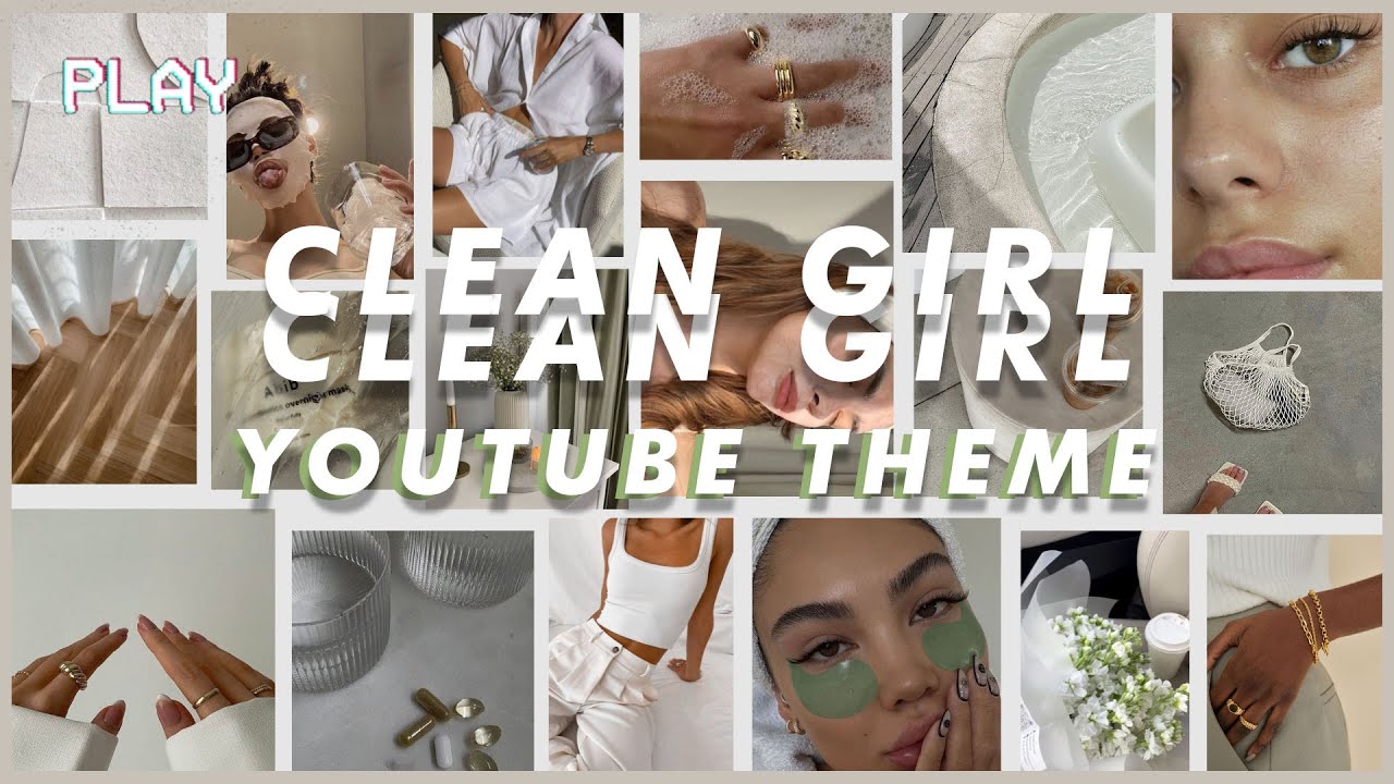 Clean Girl YouTube Channel Theme | Intro and Outro Template| Banner and ...