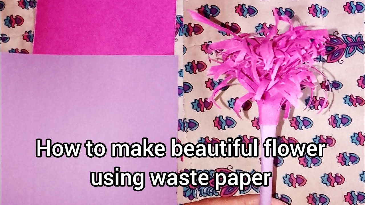 how to make flower bouquet using waste paper| crafts | diy | diycrafts ...