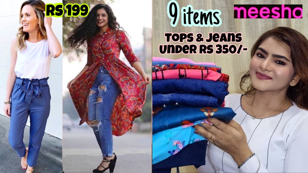 Huge Meesho Top Haul from Rs 199 to 350 | Meesho Top haul | Jeans haul ...