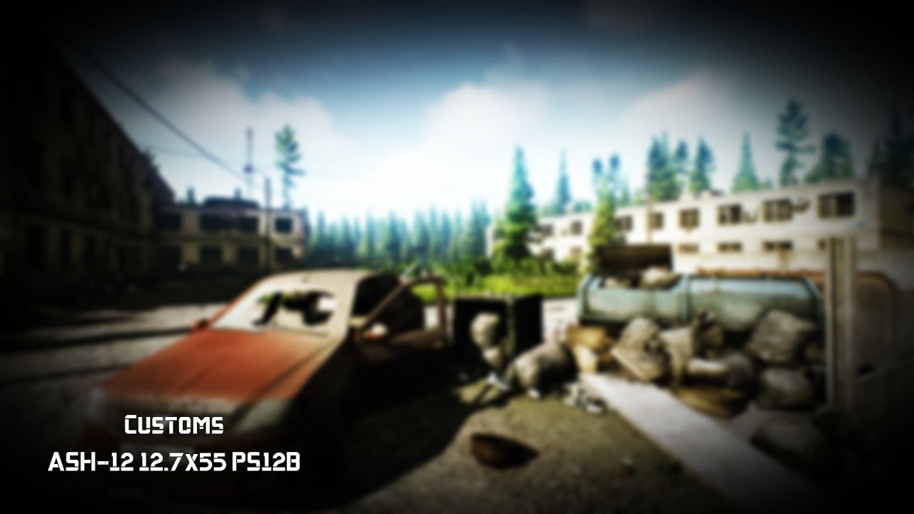 SPTarkov Gameplay No Commentary #2 (Customs - ASH-12 12.7x55 PS12B ...