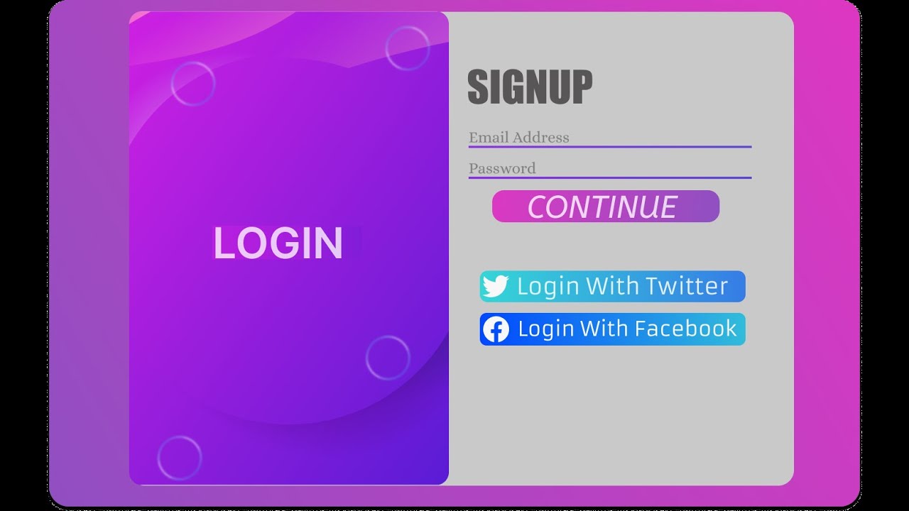 How to Design a Stunning Login/Signup Page in FIGMA | Step-by-Step ...
