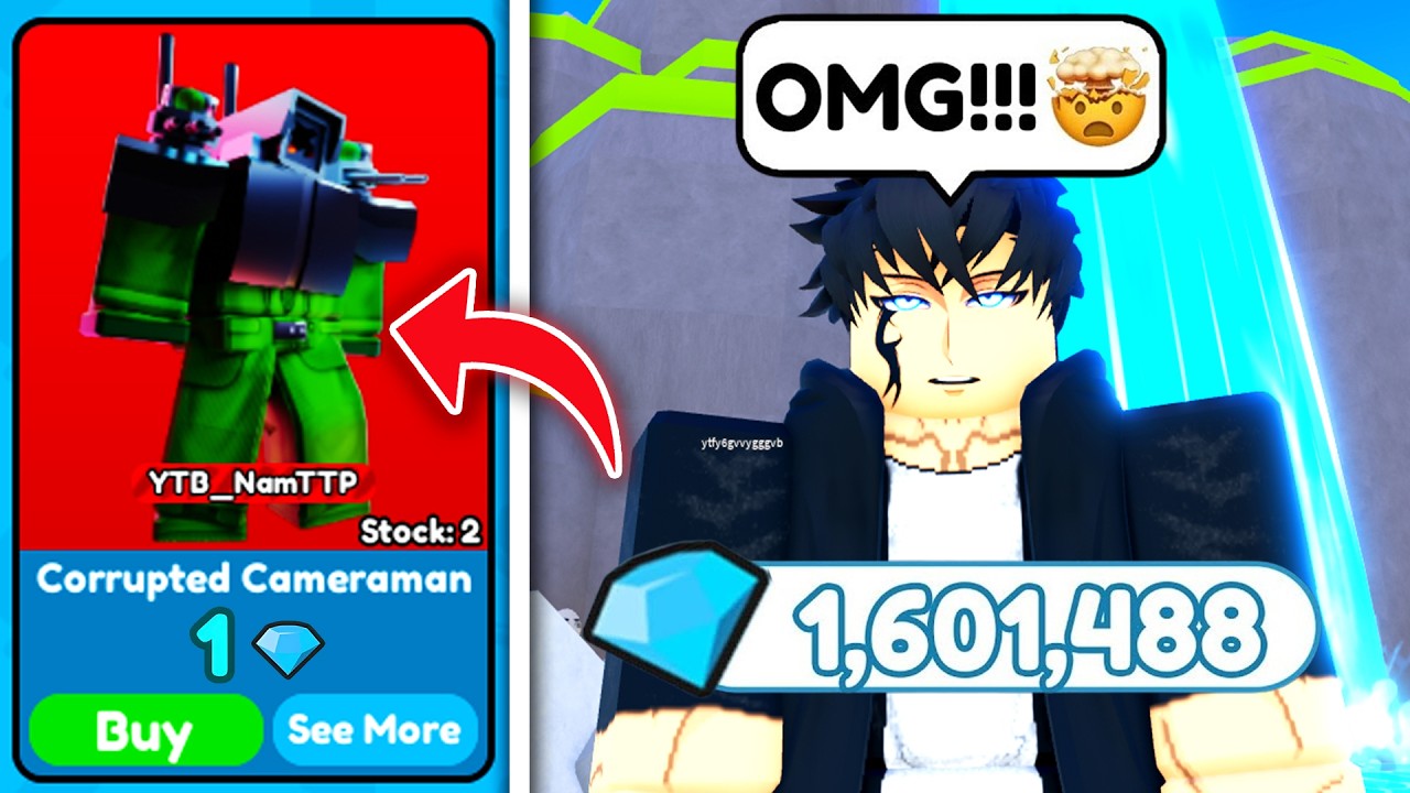😱OMG!!🔥 I BOUGHT FOR 0💎 GEM and SOLD FOR 100k💎GEMS CORRUPTED CAMERAMAN ...