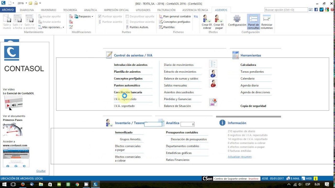 09 Cierre y Apertura ejercicio con Contasol - YouTube