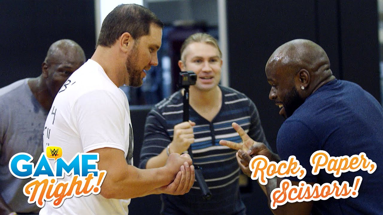 Epic Superstar Rock, Paper, Scissors war: WWE Game Night - YouTube