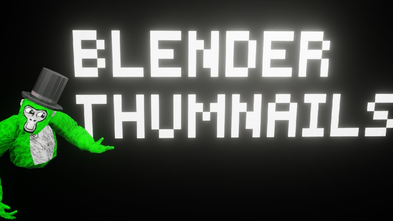 I learned Blender thumbnails. - YouTube