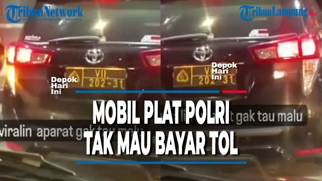 VIRAL MOBIL INNOVA PLAT POLRI NGEYEL TAK MAU BAYAR TOL, POLISI SELIDIKI ...