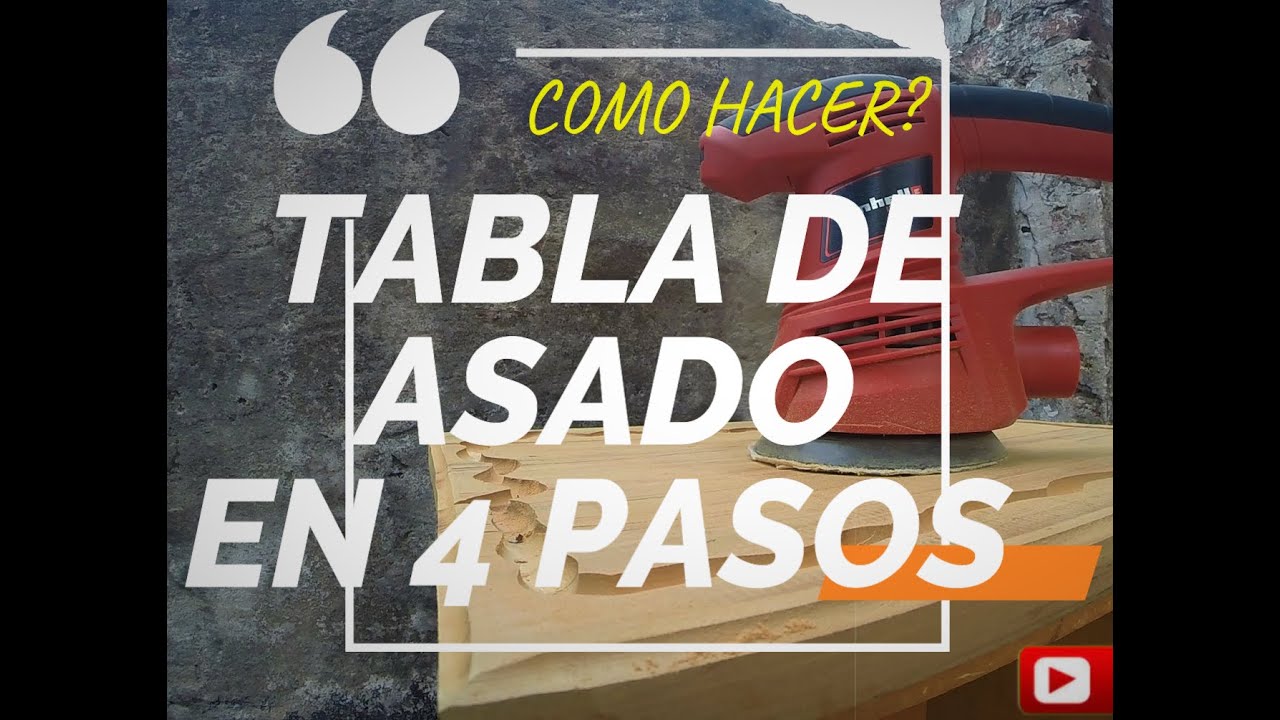 como hacer tabla de asado con 3 herramientas DIY EN SOLO 4 PASOS/MAKING ...