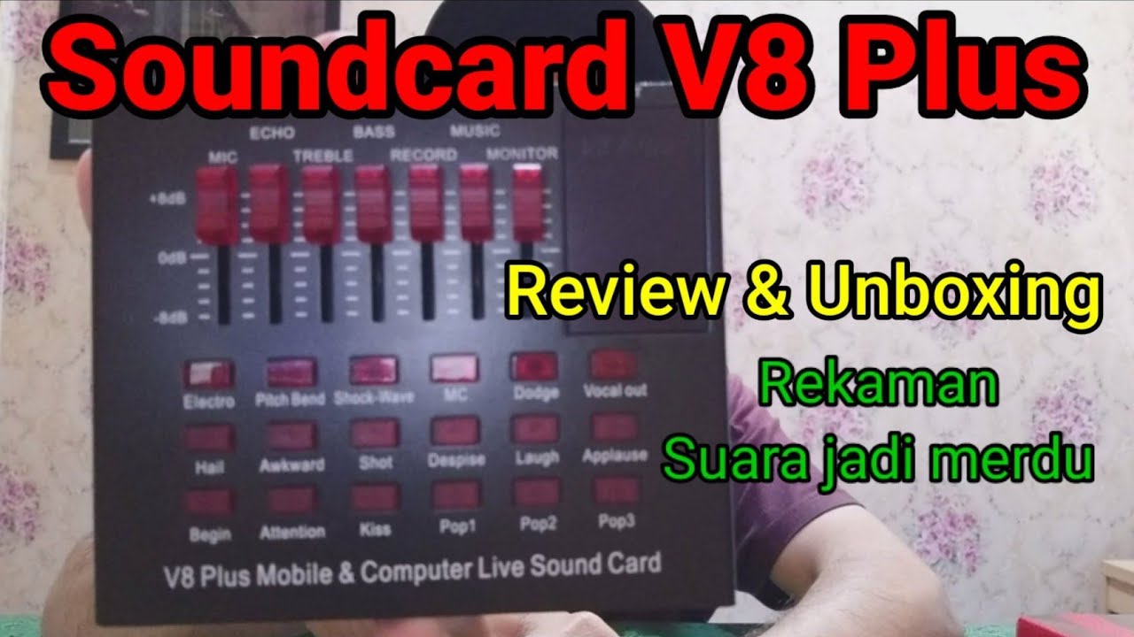 Sound Card V8 Plus Review & Unboxing l Suara jadi merdu - YouTube
