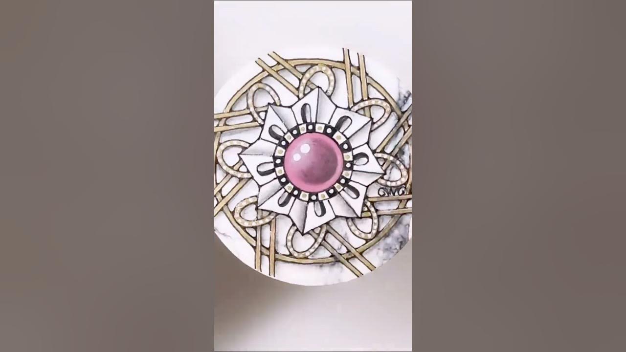 【完整影片請點選上方連結】 Inktober 2024 Day 14 #Caserene how to draw by Eva Wu Zentangle 禪繞 墨趣十月 - YouTube