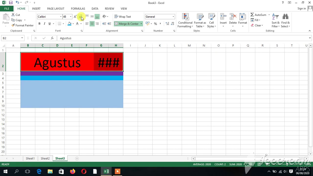 Membuat Kalender di Excel - YouTube
