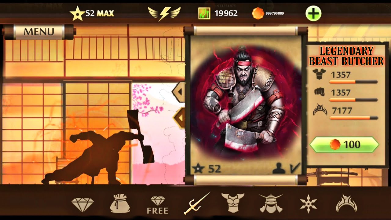 Shadow Fight 2 Legendary Beast Butcher - YouTube