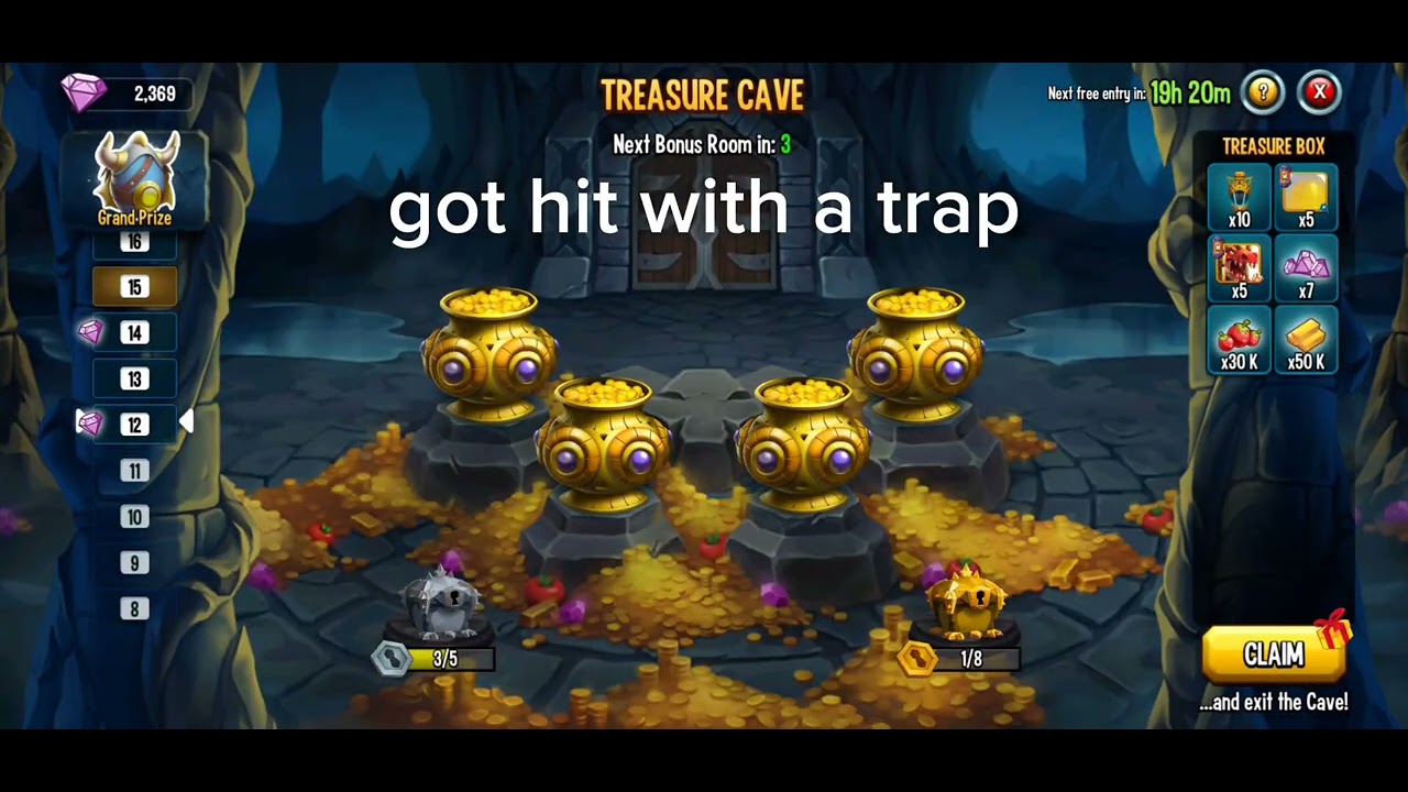Monster Legends | 5 GEMS FOR TREASURE CAVE| RANK 3 MEGALBOT + NEW ...