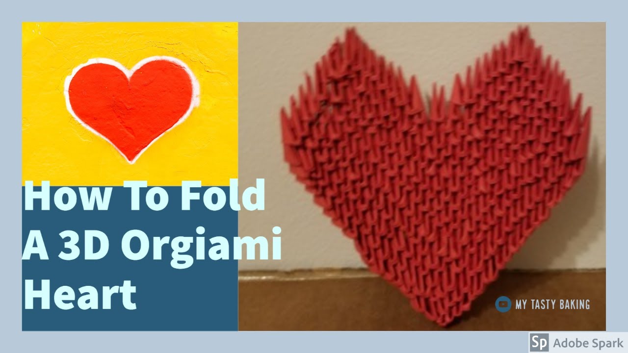 How To Fold A 3D Origami Heart - YouTube