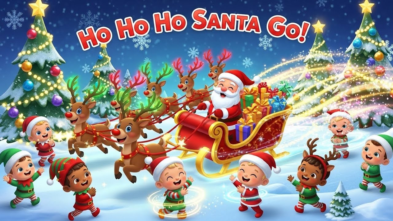 Ho Ho Ho Santa Go! 🎅🎵 – Christmas Nursery Rhyme for Kids | Tiny Tots ...