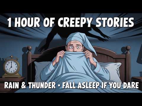 1 Hour of Haunted Horror Stories with Rain & Thunder | Sleep With Scary Tales