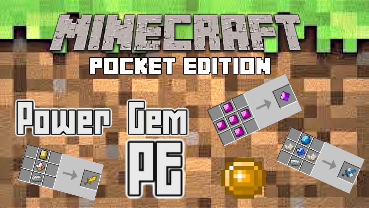 MCPE Power Gems V2 Mod [13.1+] [ New Ores, Weapons and GEMS!! ] - YouTube