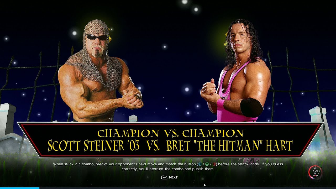 "🔥 WWE 2K23 FULL MATCH — Scott Steiner vs Bret Hart — Undisputed WWE ...