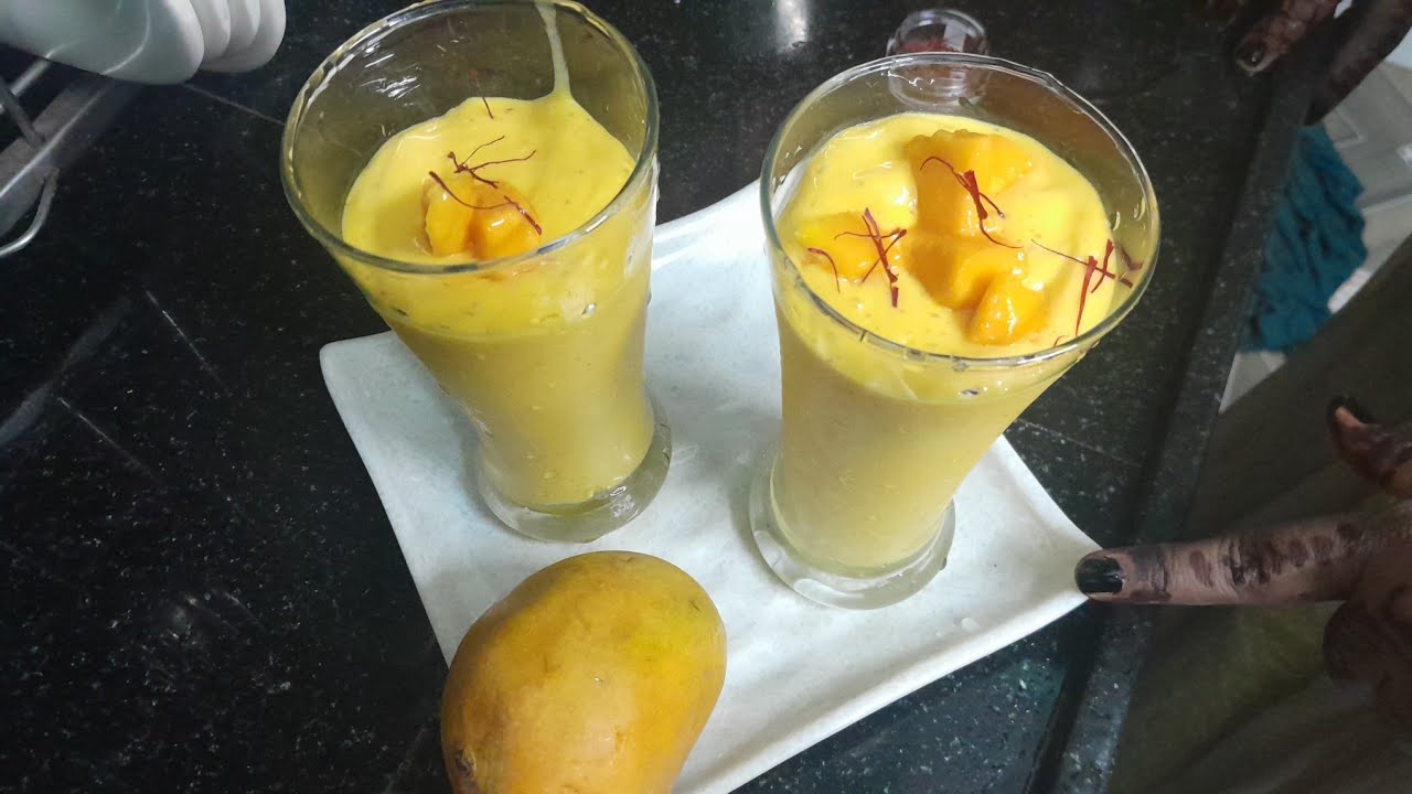 Mango kesar Lassi quick simple and very very easy receipe #shorts - YouTube