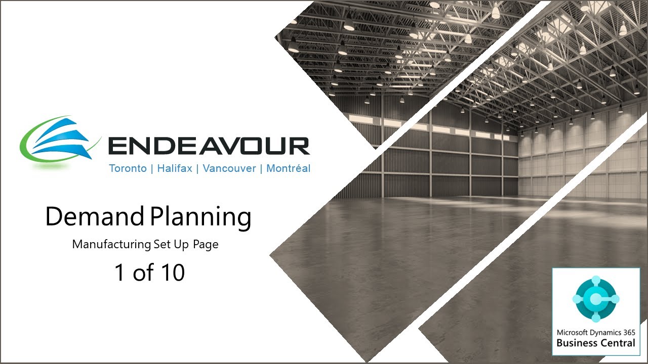 Demand Planning - Manufacturing Page Set up - YouTube