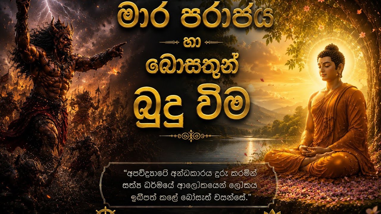 🪷 මාර සේනා පරදවා ලොව දිනූ ඒ මහා බුද්ධ රශ්මිය | 3D Buddhist Animation# ...