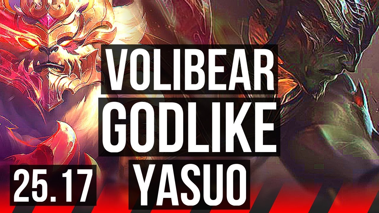 VOLIBEAR vs YASUO (TOP) | 10/2/3, Godlike | KR Master | 25.17 - YouTube