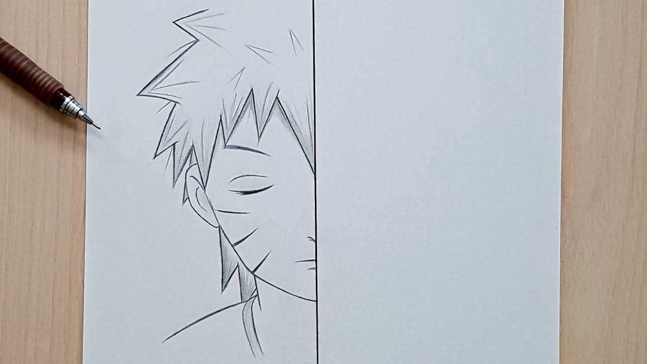 How to draw Naruto | Naruto half face step by step | easy tutorial ...